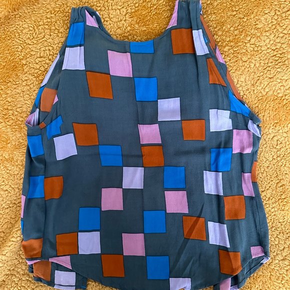 Fighting Eel / Ava Sky | Tops | Fighting Eel Ava Sky Tank Rhyme L Grey Pixel | Poshmark